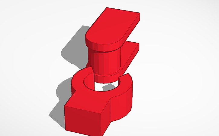 3D design clip hinge - Tinkercad