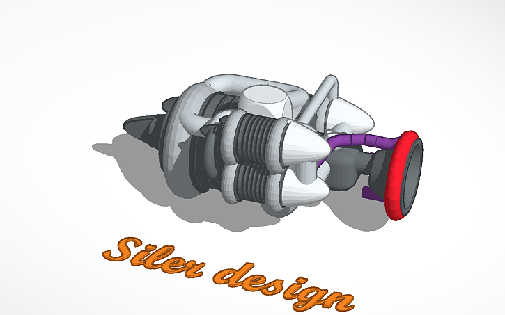3D design black mamba engine - Tinkercad