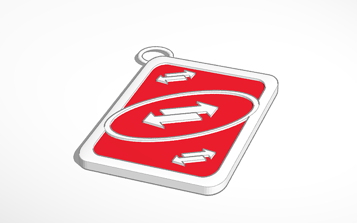 3D design Uno Reverse Card - Tinkercad
