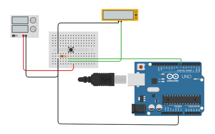 Circuit design Pull Down | Tinkercad
