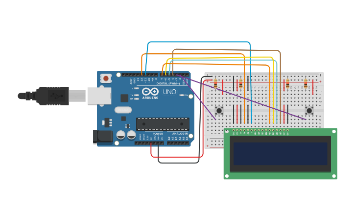 Circuit design LAB 8 LEVEL 4 - Tinkercad