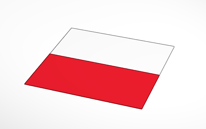 3D design POLAND FLAG | Tinkercad