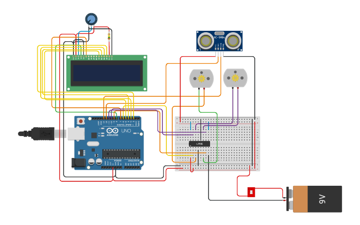 Circuit design Venny_vacuum cleaner arduino - Tinkercad