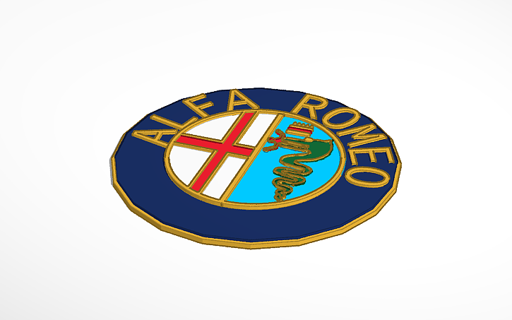 3D design ALFA ROMEO logo | Tinkercad
