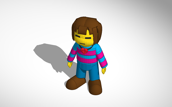3D design Frisk Model(being serious nao) - Tinkercad