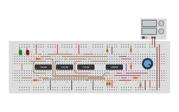 Circuit design ADC 2 BIT TORRE SANTINO | Tinkercad