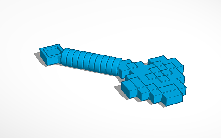 3D design Lego Minecraft Axe - Tinkercad