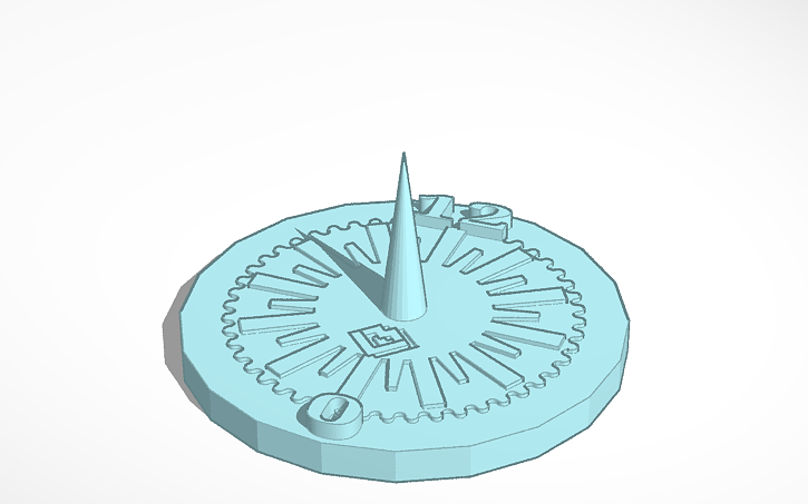 3D design Sundial Aurinkokello - Tinkercad
