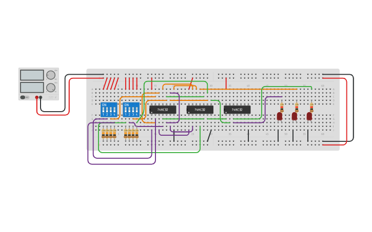 Circuit design encoder 8 a 3 - Tinkercad