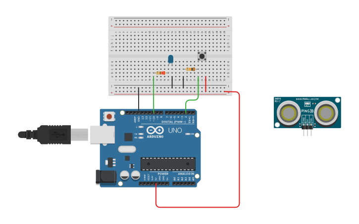 Circuit design N°5. E/S con LEDs - Tinkercad