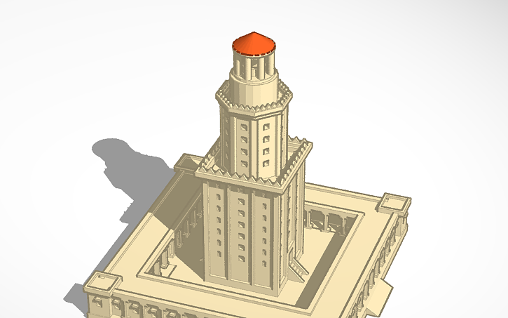3D design Lighthouse of Alexandria (Faro de Alejandría) | Tinkercad