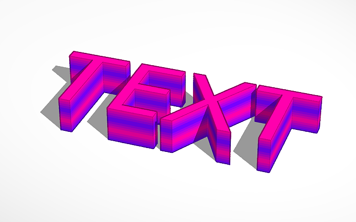 3D design Gradient Text - Tinkercad