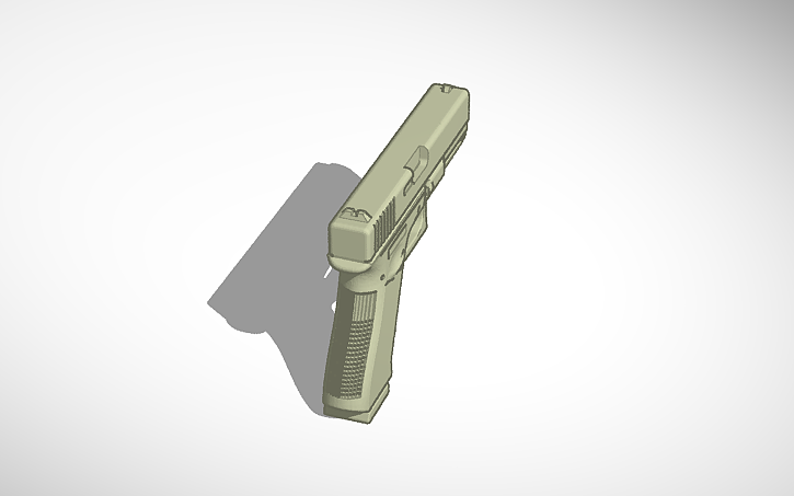 3D design Prop/Training Glock - Tinkercad