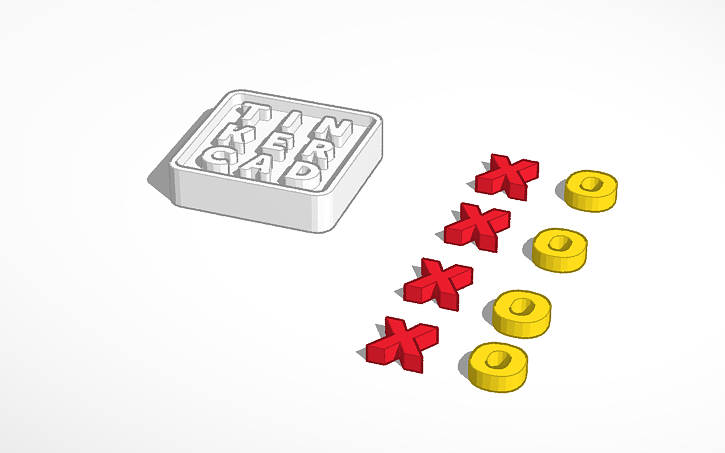 3D design Tic Tac Toe - Tinkercad