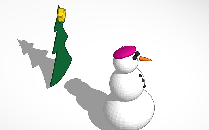 3d Design Snowman Tinkercad