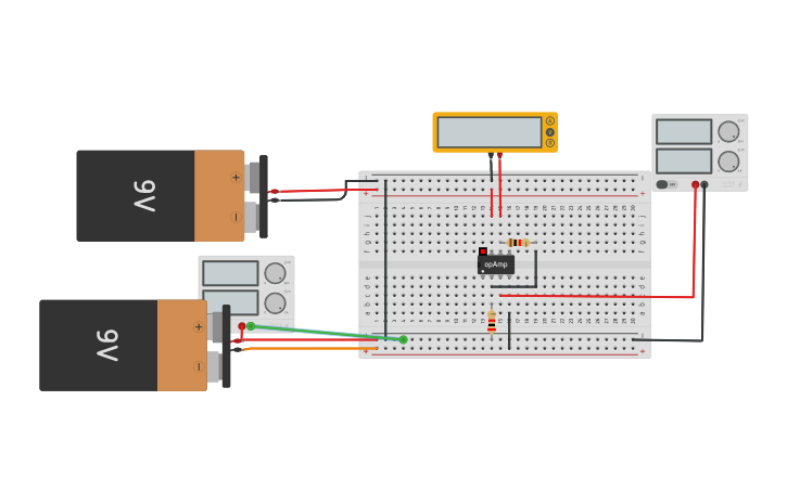 Circuit design NON INVERTING AMPLIFIER - Tinkercad