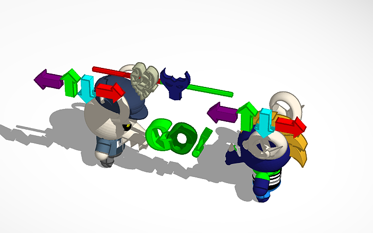 3D design tabi vs dexter chibi | Tinkercad