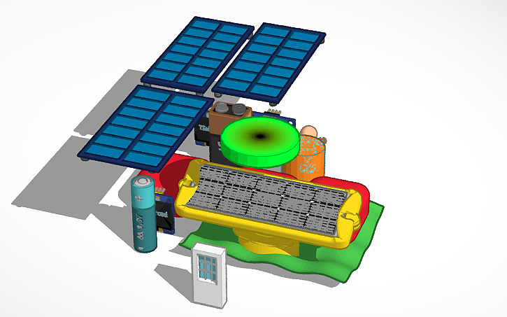 3D design solar cell - Tinkercad