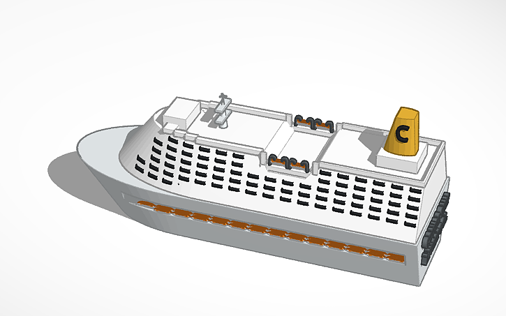 3D design cruise ship - Tinkercad