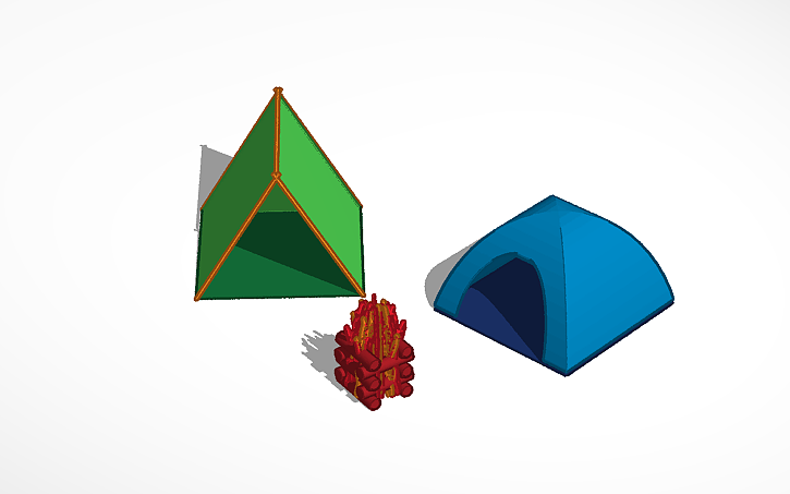 3D design Camping Tent - Tinkercad