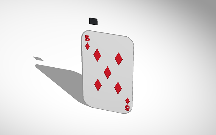 3D design 5 playing card! - Tinkercad