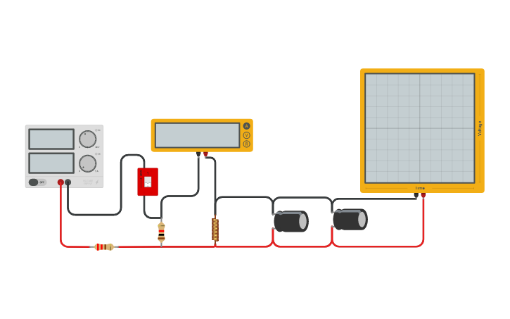 Circuit design Lab CE2 RLC | Tinkercad
