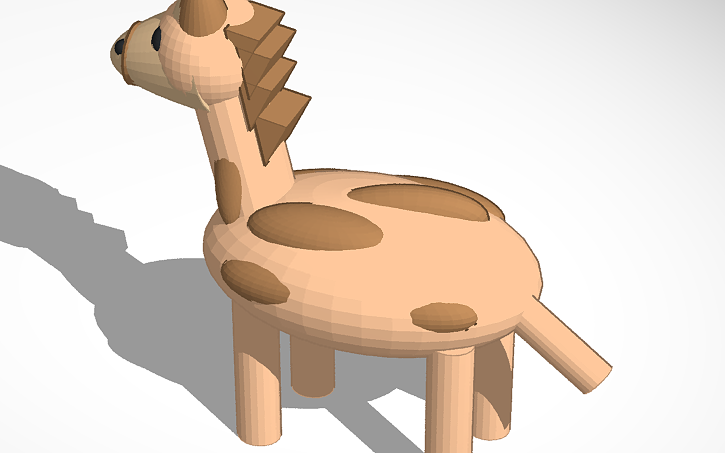 3D design giraffe - Tinkercad