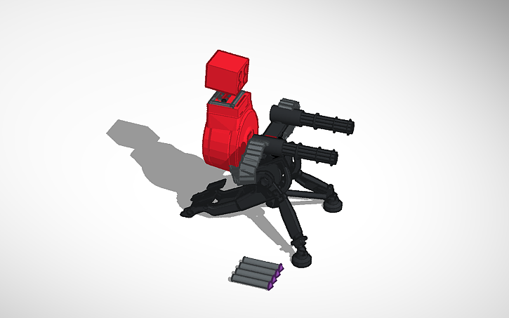 3D design tf2 sentry gun lvl 3 realistic - Tinkercad