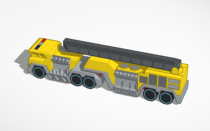 3D design Hot Wheels Fire Ladder Truck - Tinkercad