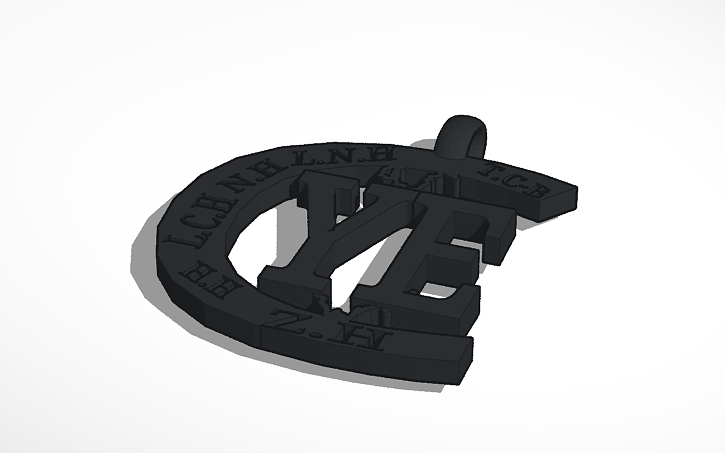 3D design YEC logo - Tinkercad