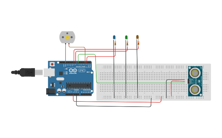 Circuit Design Adaptive Cruise Control Tinkercad