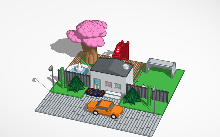 3D design cool house - Tinkercad