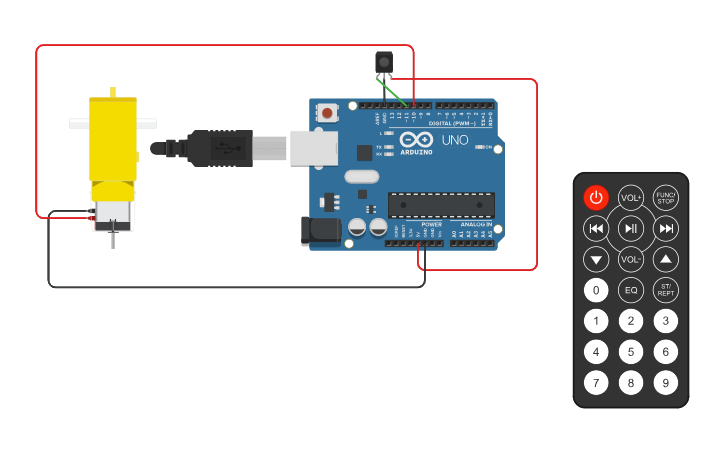 Circuit design IR sensor - Tinkercad