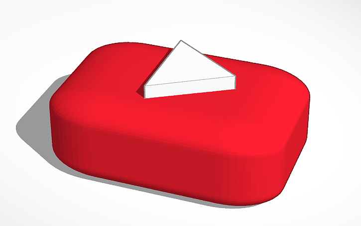 3D design youtube logo v2 - Tinkercad