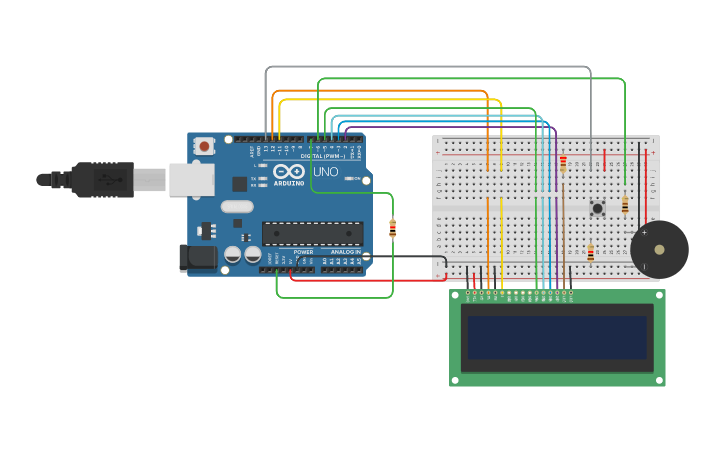Circuit design T. Rex Game - Tinkercad