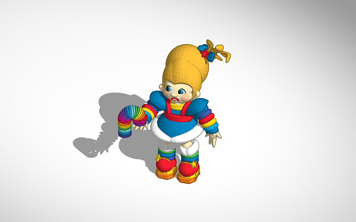 3D design Sad Rainbow Brite (With Broken Slinky) - Tinkercad