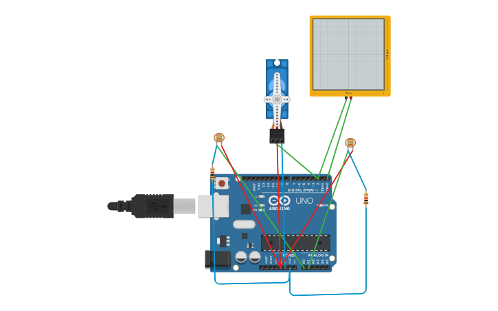 Circuit design Solarpanel | Tinkercad