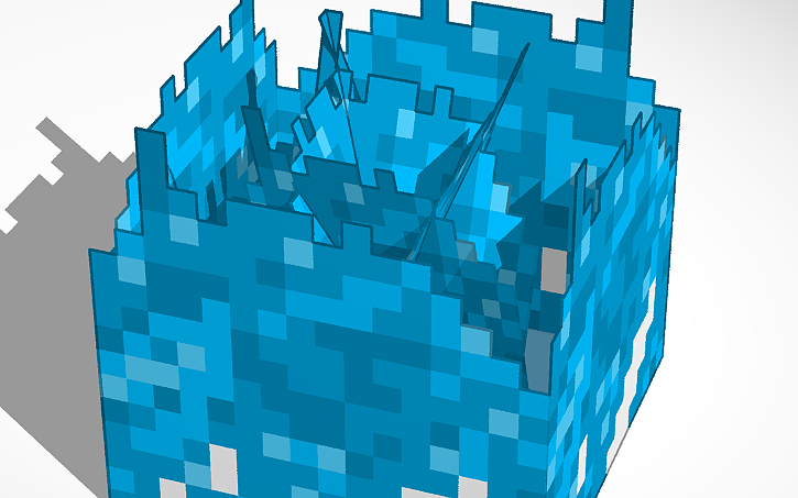 3D design Minecraft Soul Fire - Tinkercad