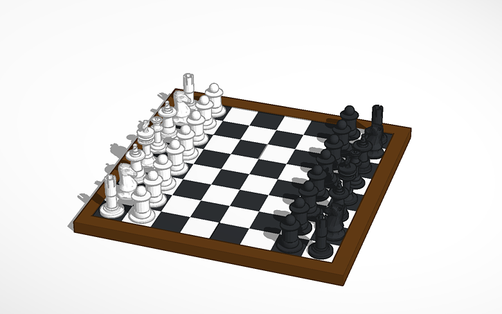 3D design chess board - Tinkercad