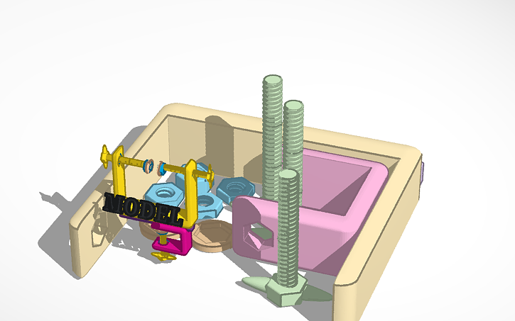 3D design Table Top Vise Two turn clamps kit | Tinkercad