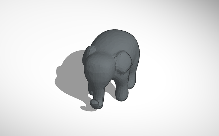 3D design Elephant Statue | Tinkercad