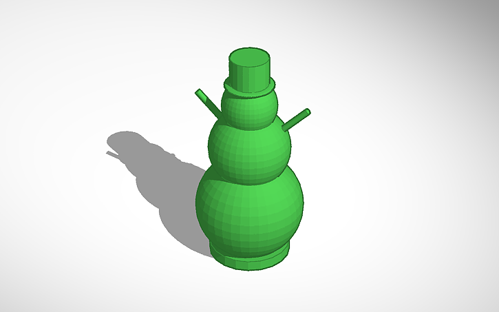 3D design snowman | Tinkercad