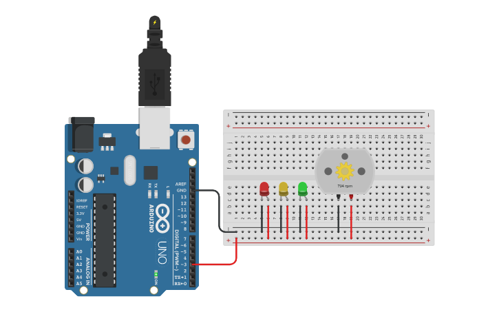 Circuit design PWM_Arduino Curso Básico - Tinkercad