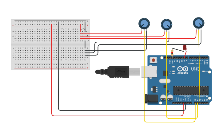 Circuit design poten_lock - Tinkercad