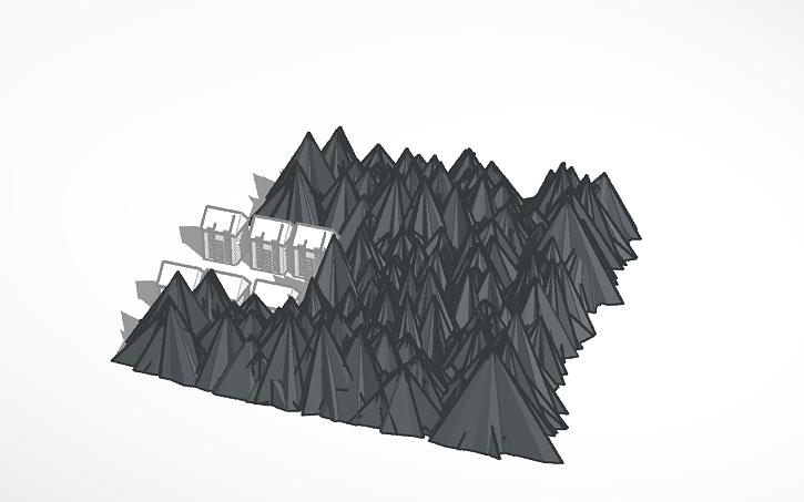 3D design El pueblo montañoso - Tinkercad