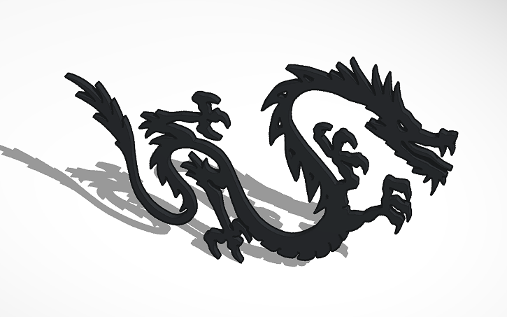 3D design dragon - Tinkercad