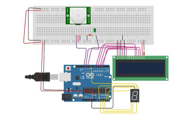 Circuit design parking lot - Tinkercad