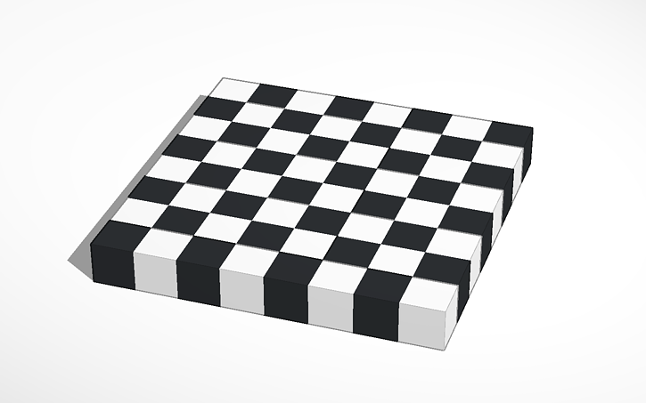 3D design Checkerboard - Tinkercad