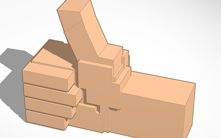 3D design thumbs up - Tinkercad