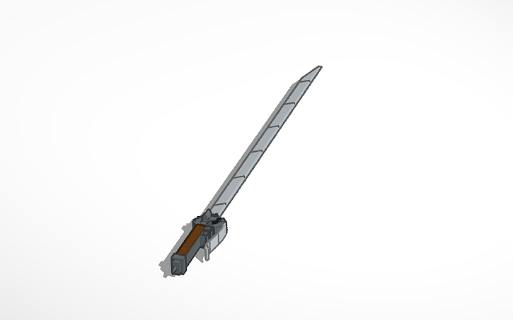 3D design AOT sword! | Tinkercad